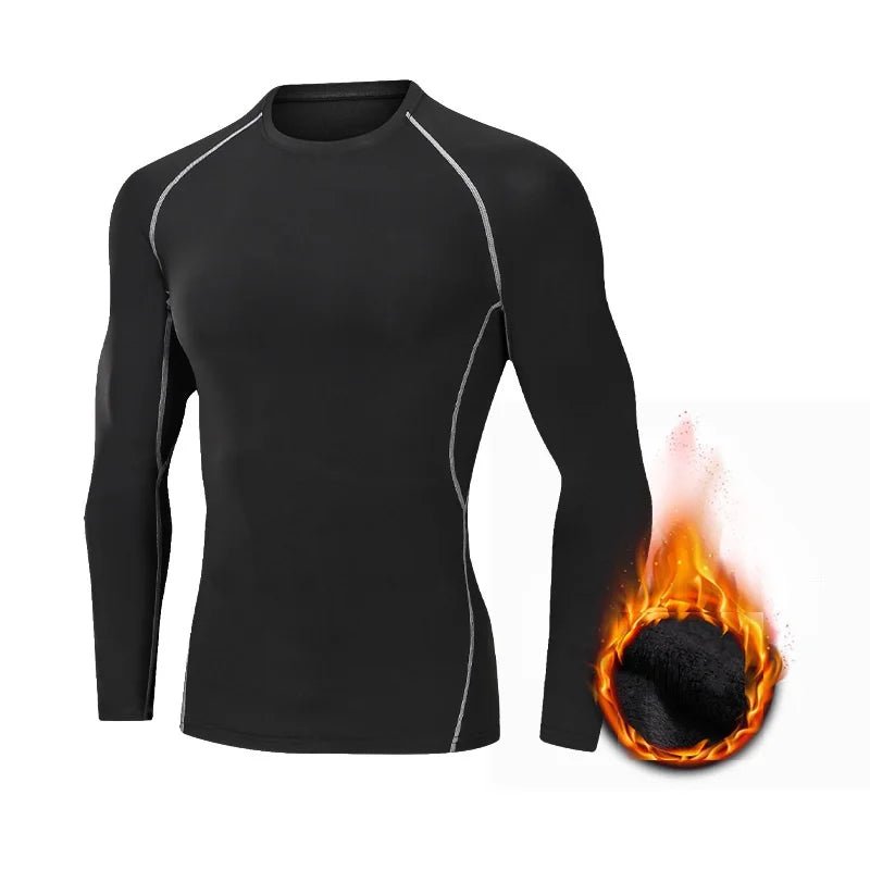 Men's Compression Fleece Sport Thermal Underwear Set